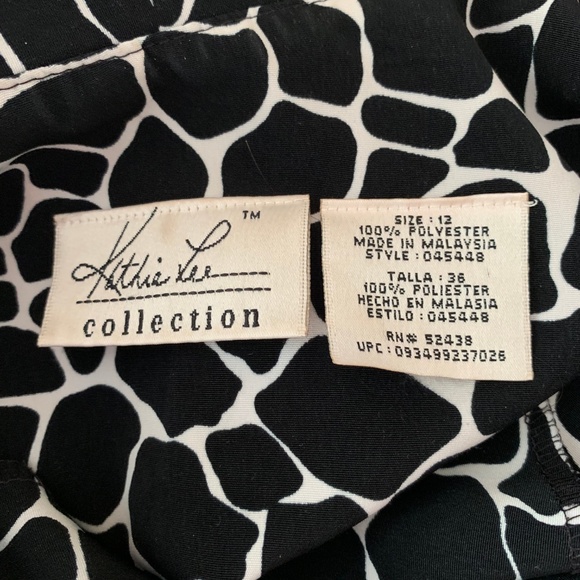 Kathie Lee Collection | Tops | Kathie Lee Collection Blkwhite Giraffe ...